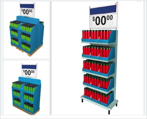 Types of PDQs – Paper Pallet Displays and Trays on shelf（1-3） – ZeoPDQ